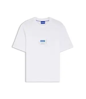 Hugo Cotton-jersey T-shirt With Workwear Logo Label