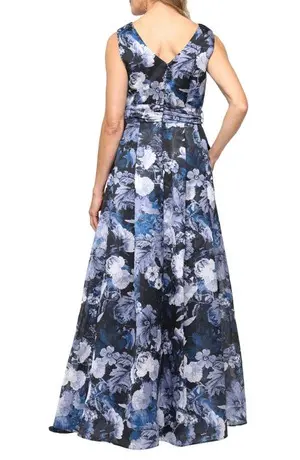 Alex Evenings Floral Print Sleeveless Maxi Dress