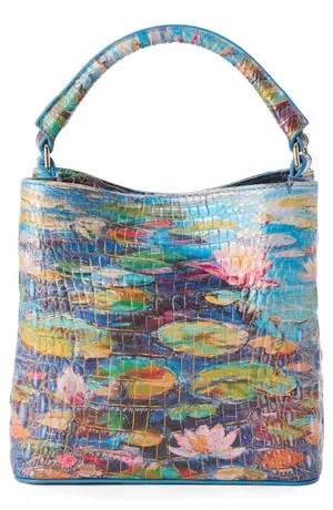 Brahmin Mini Amelia Embossed Bucket Bag - Waterlily