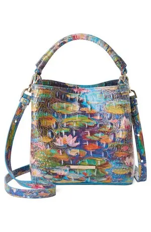 Brahmin Mini Amelia Embossed Bucket Bag - Waterlily