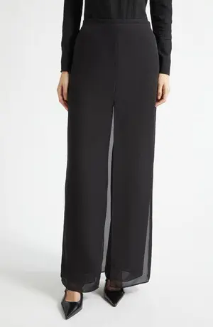Emporio Armani Georgette Paneled Pants