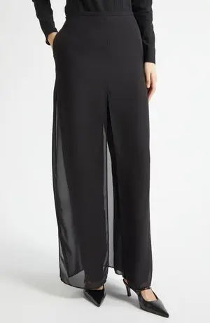 Emporio Armani Georgette Paneled Pants