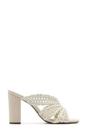 AREZZO Ciara Block Heel Sandal - Off White