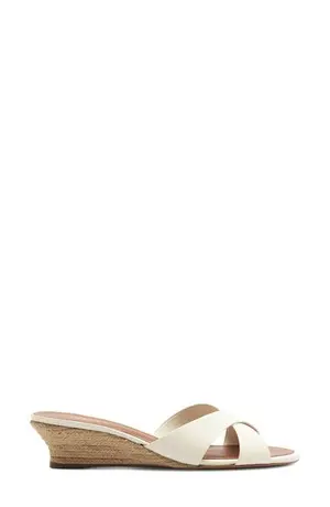 AREZZO Ava Wedge Sandal - Crema White
