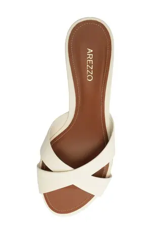 AREZZO Ava Wedge Sandal - Crema White