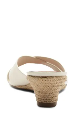 AREZZO Ava Wedge Sandal - Crema White
