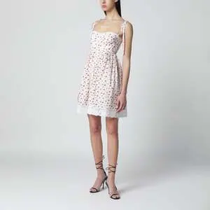 Dolce & Gabbana Mini Dress With Roselline Print - Multicolor