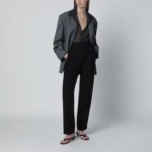 THE FRANKIE SHOP Peri Striped Semi-sheer Shirt