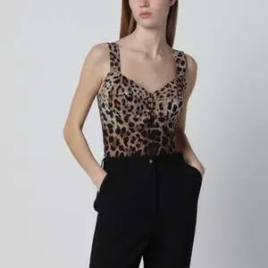 Dolce & Gabbana Leopard Bustier - Multicolor