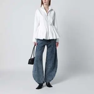 Alaïa Cotton Poplin Peplum Jacket