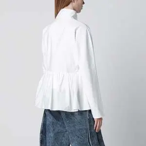 Alaïa Cotton Poplin Peplum Jacket