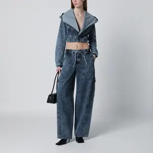 Alaïa Denim Hooded Jacket