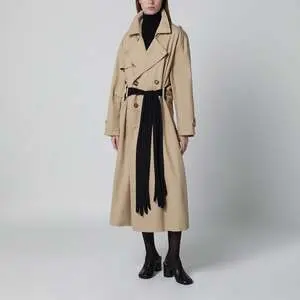 MAISON MARGIELA Cotton Twill Trench Coat With Gloves - Beige