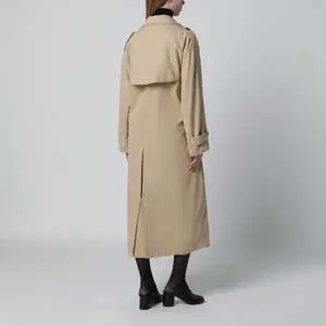 MAISON MARGIELA Cotton Twill Trench Coat With Gloves - Beige
