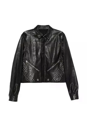 Rick Owens Alice Tour Stud-embellished Leather Jacket