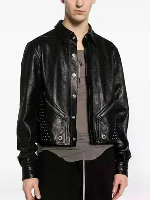 Rick Owens Alice Tour Stud-embellished Leather Jacket