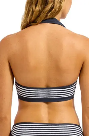Seafolly Stripe Collar Halter Bikini Top