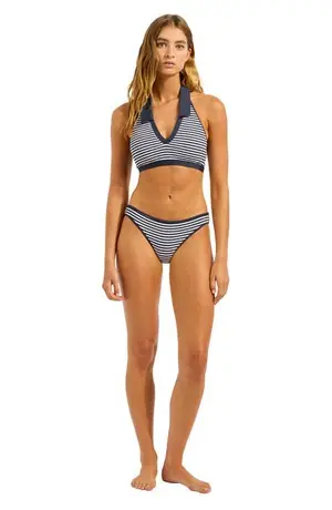 Seafolly Stripe Collar Halter Bikini Top