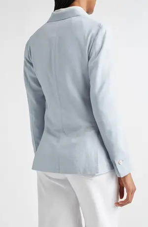 Eleventy Silk And Cashmere Double-breasted Jacket