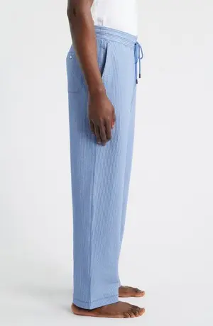 Daniel Buchler Pinstripe Seersucker Pajama Pants