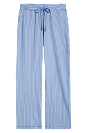 Daniel Buchler Pinstripe Seersucker Pajama Pants