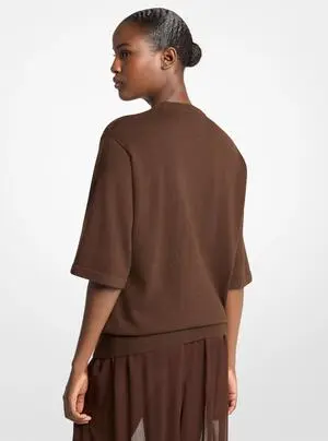 Michael Kors Cashmere T-shirt - Brown