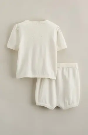 Nordstrom Sweater And Shorts Set - Ivory Egret Bunny