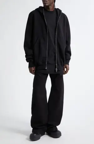 Rick Owens Jumbo Gimp Zip Up Hoodie