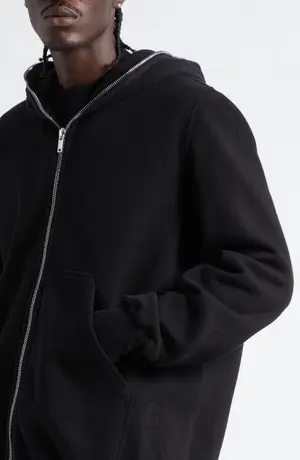 Rick Owens Jumbo Gimp Zip Up Hoodie