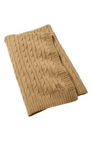 Ralph Lauren Jamie Throw Blanket - Beige