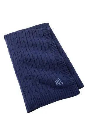 Ralph Lauren Jamie Throw Blanket - Navy