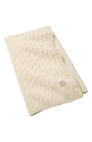 Ralph Lauren Jamie Throw Blanket - True Cream