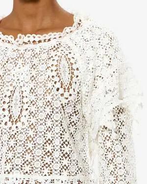 Isabel Marant Hyliana Guipure Lace Top