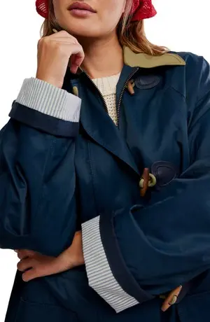 Free People Cotton & Nylon Captain's Jacket