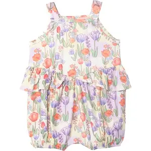 MABEL + HONEY Tulip Twirl Tank Romper - Purple