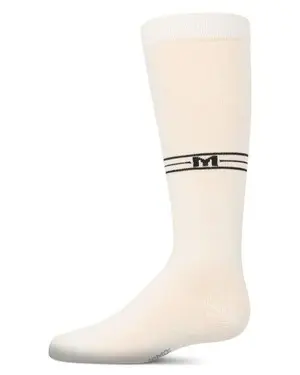 MEMOI Graphic Knee High Socks - Winter White