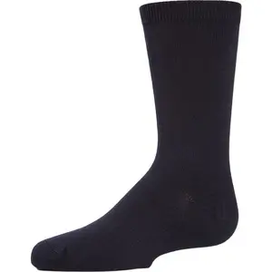 MEMOI Basic Modal Crew Socks - Navy