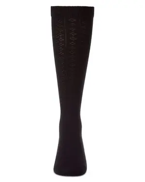 MEMOI Diamond Patterned Knee High Socks