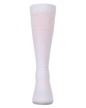 MEMOI Heart Design Knee Socks - White