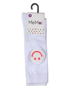 MEMOI Embroidered Knee-high Socks - Pink