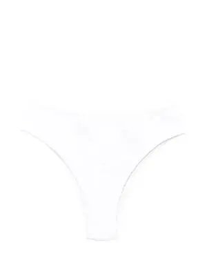 Farm Rio Floral-embroidered Bikini Bottom - White