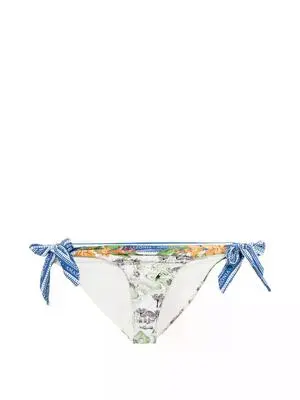Farm Rio Graphic-print Bikini Bottom - White