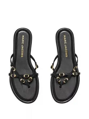 Marc Jacobs The Kiki Buckle-detail Leather Sandals - Black