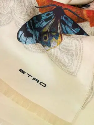 Etro Flora Fauna Scarf - Neutrals