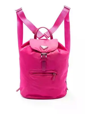 Prada Tessuto Drawstring Backpack - Pink