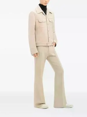 COURREGES Twill-weave Bootcut Trousers - Neutrals