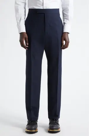 Thom Browne Fit Wool Backstrap Trousers