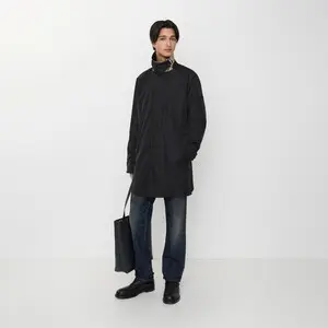 Burberry Short Nylon Ridgewood Car Coat - Black