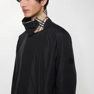 Burberry Short Nylon Ridgewood Car Coat - Black