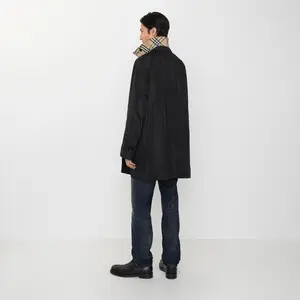 Burberry Short Nylon Ridgewood Car Coat - Black